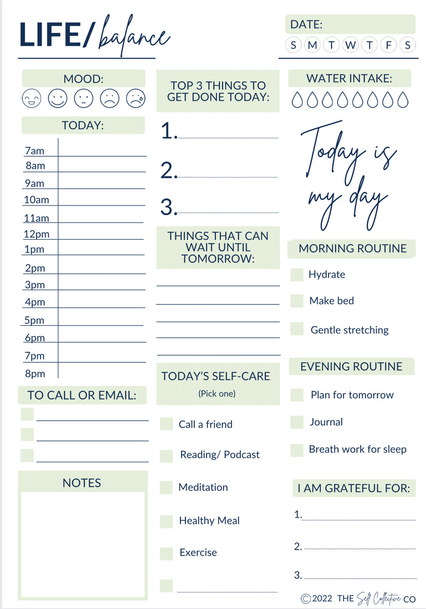 Life/Balance Daily Planner – The Self Collective Co